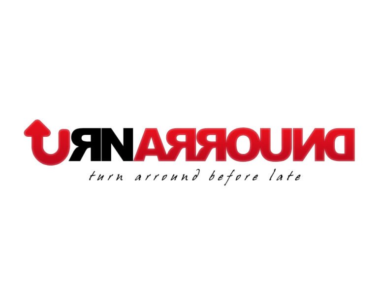 Turn Arround Typography Logo Design- Free Download